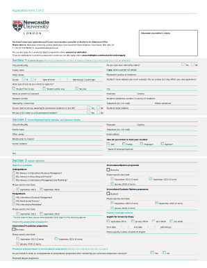 Fillable Online ncl ac Application form 1 of 2 - Newcastle University ...