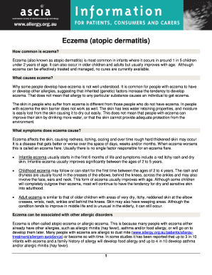 Fillable Online Eczema (atopic dermatitis) Fax Email Print - pdfFiller