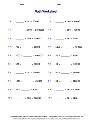 Fillable Online homeschoolmath Name: Date: Math Worksheet 1 a ...