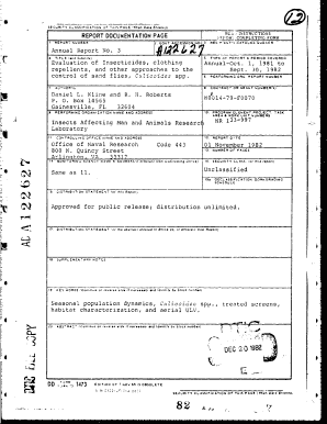 Fillable Online dtic REPORT DOCUMENTATION PAGE kFOWI COMPLETING FORM ...