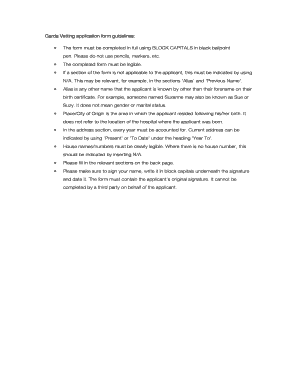 Fillable Online ark Garda Vetting application form guidelines - ark Fax ...