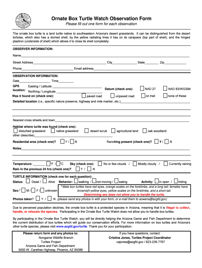 Fillable Online gf state az Please fill out one form for each ...