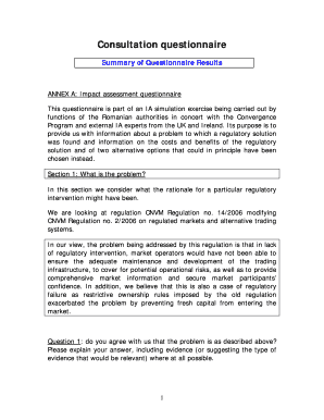 Fillable Online ANNEX A Impact assessment questionnaire Fax Email Print ...