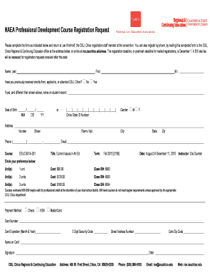 Fillable Online rce csuchico You can also register by phone, by mailing ...