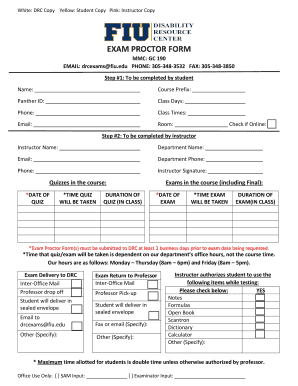 Fillable Online MMC Exam Proctor Form Fax Email Print - pdfFiller