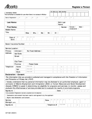 Fillable Online Register a Person Register a Person Fax Email Print ...