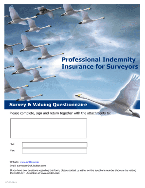 Fillable Online Surveying Valuing Questionnaire - Lockton Fax Email ...