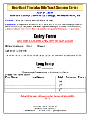 Fillable Online TNT Entry Form Long Jump - Heartland Athletic Services ...
