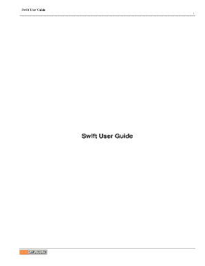 Fillable Online Swift User Guide Fax Email Print - pdfFiller