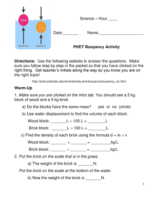 Fillable Online foxbay k12 wi PHET Buoyancy Activity - Fox Point School ...