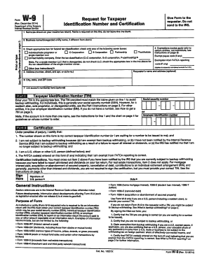 Fillable Online Form W-9 Request for Taxpayer Give Formtothe Fax Email Print - pdfFiller