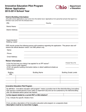 Fillable Online DistrictBuilding Waiver Application Fax Email Print ...