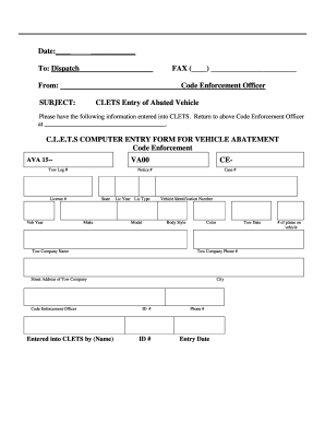 Fillable Online caceo Date From Code Enforcement Officer - cymcdncom ...