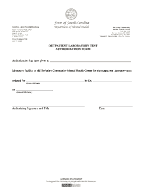 Fillable Online bcmhc OUTPATIENT LABORATORY TEST AUTHORIZATION FORM Fax ...