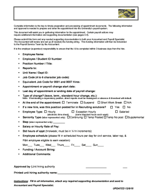Fillable Online intranet cla umn CLA PAYROLL INFORMATION FORM Fax Email ...