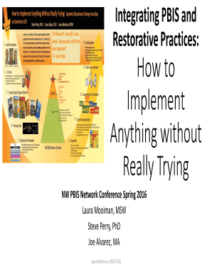 Integrating Pbis And Restorative Practices - Fill Online, Printable, Fillable, Blank | pdfFiller