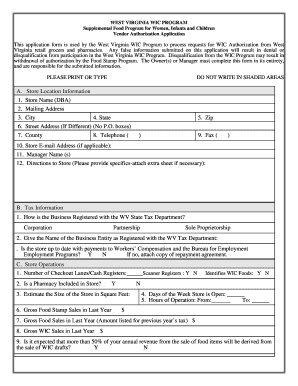 Fillable Online ons wvdhhr WEST VIRGINIA WIC PROGRAM - WV DHHR - ons ...