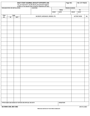 DA 1594 1962-2025 - Fill and Sign Printable Template Online