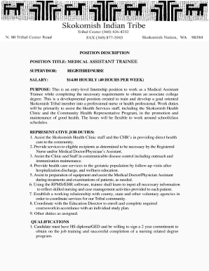 Fillable Online POSITION TITLE: MEDICAL ASSISTANT TRAINEE Fax Email ...