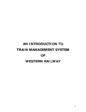 Fillable Online TRAIN MANAGEMENT SYSTEM Fax Email Print - pdfFiller