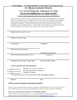 Fillable Online auto withdrawal form - word doc Fax Email Print - pdfFiller