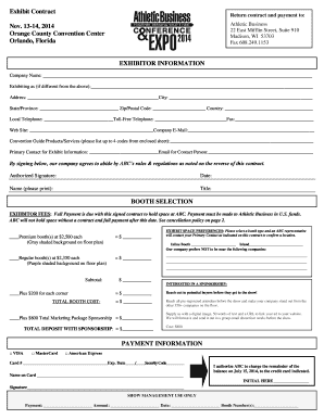 Fillable Online icaa Exhibit Contract Return contract and payment to ...