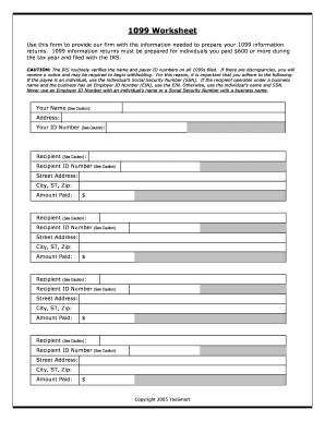 Fillable Online 1099WrkSht.pdf.doc Fax Email Print - pdfFiller