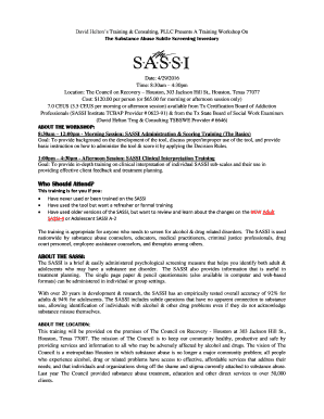 Fillable Online Houston - sassi Fax Email Print - pdfFiller