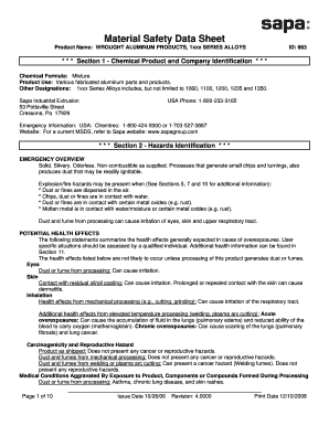 Fillable Online Material Safety Data Sheet Product Name: WROUGHT ...