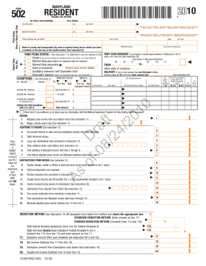 2010 Md Form 502 - Fill Online, Printable, Fillable, Blank | pdfFiller