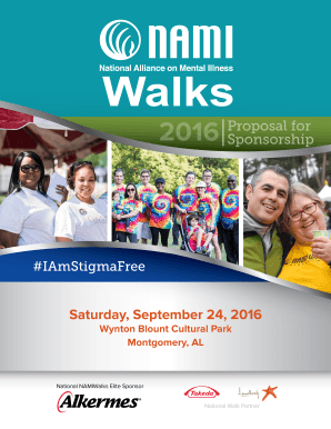 Fillable Online namialabama Proposal for Sponsorship Brochure and ...