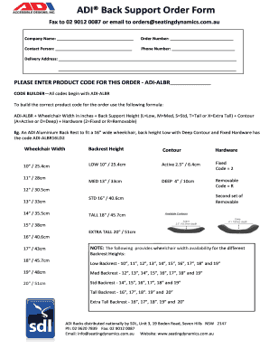 Fillable Online ADI Order Form Fax Email Print - pdfFiller