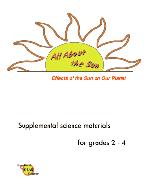 Fillable Online Supplemental science materials for grades 2 - 4 Fax ...