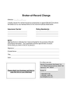 Fillable Online BOR form Fax Email Print - pdfFiller