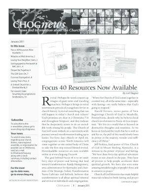 Fillable Online Focus 40 Resources Now Available - Jesus is the Subject ...