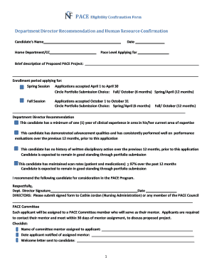 Fillable Online PACE Eligibility Confirmation Form - North Florida ...