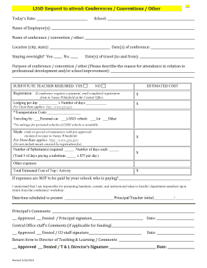 Fillable Online Conference Request form - lssdorg Fax Email Print ...