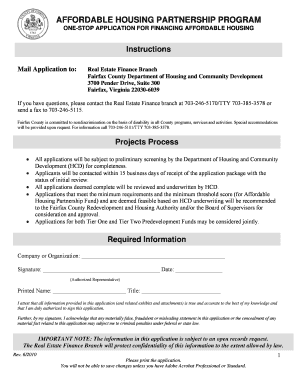 Fillable Online fairfaxcounty AFFORDABLE HOUSING PARTNERSHIP PROGRAM ...
