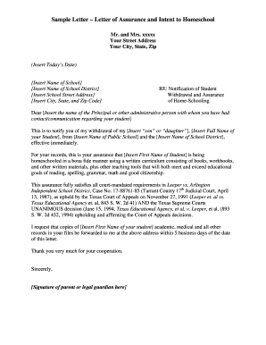 Fillable Online stjohncc Sample Letter Letter of Assurance and Intent ...