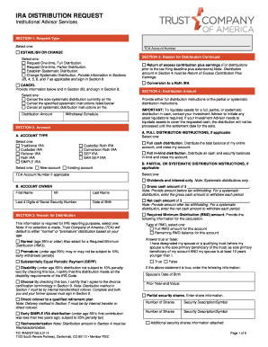 Fillable Online Request Onetime, Partial Distribution Fax Email Print ...