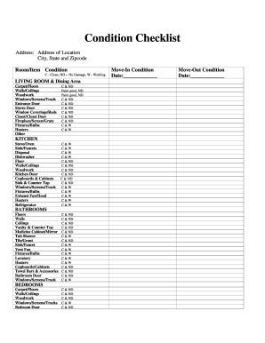 Fillable Online conditionchecklist.doc Fax Email Print - pdfFiller