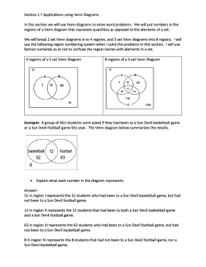 Fillable Online 7 Applications using Venn Diagrams Fax Email Print ...