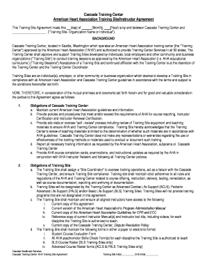 Fillable Online Cascade Training Center - EMS professionals in service ...