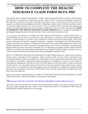 Fillable Online paokbook HOW TO COMPLETE THE HEALTH INSURANCE CLAIM ...