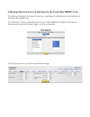 Fillable Online Quick Guide for Collecting Historical Active Sold Data ...
