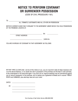 Fillable Online OR SURRENDER POSSESSION Fax Email Print - pdfFiller