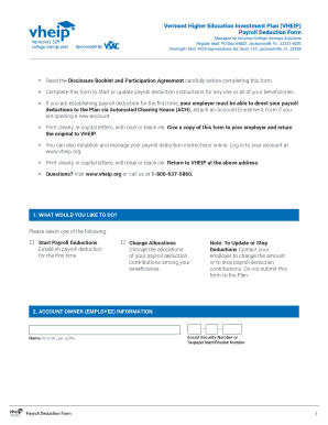 Fillable Online vheip BPayroll Deduction Formb - VHEIP Fax Email Print ...