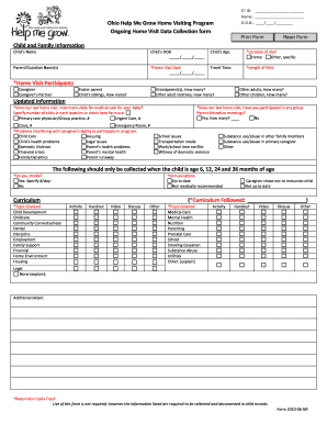 Fillable Online helpmegrow Ohio Help Me Grow Home Visiting Program ...