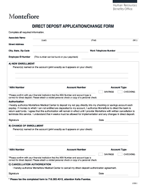 Fillable Online DIRECT DEPOSIT INFORMATION FORM - MyMonteBenefitscom Fax Email Print - pdfFiller
