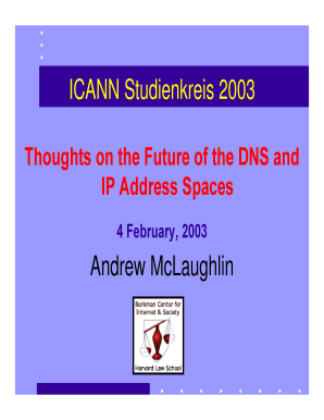 Fillable Online cyber law harvard Thoughts on the Future of the DNS and ...